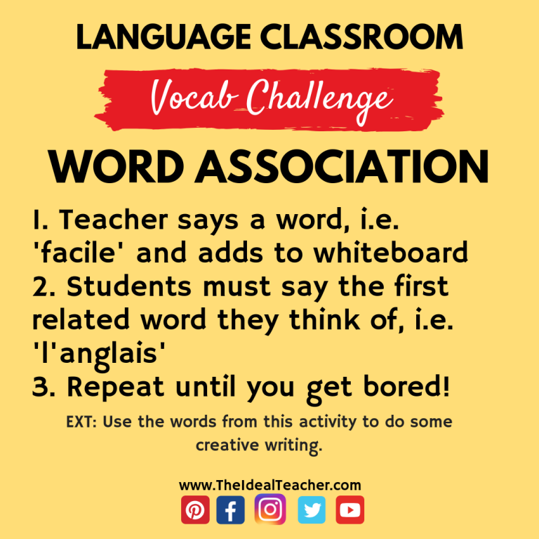 Excellent Ideas To Practise Vocabulary in the Language Classroom