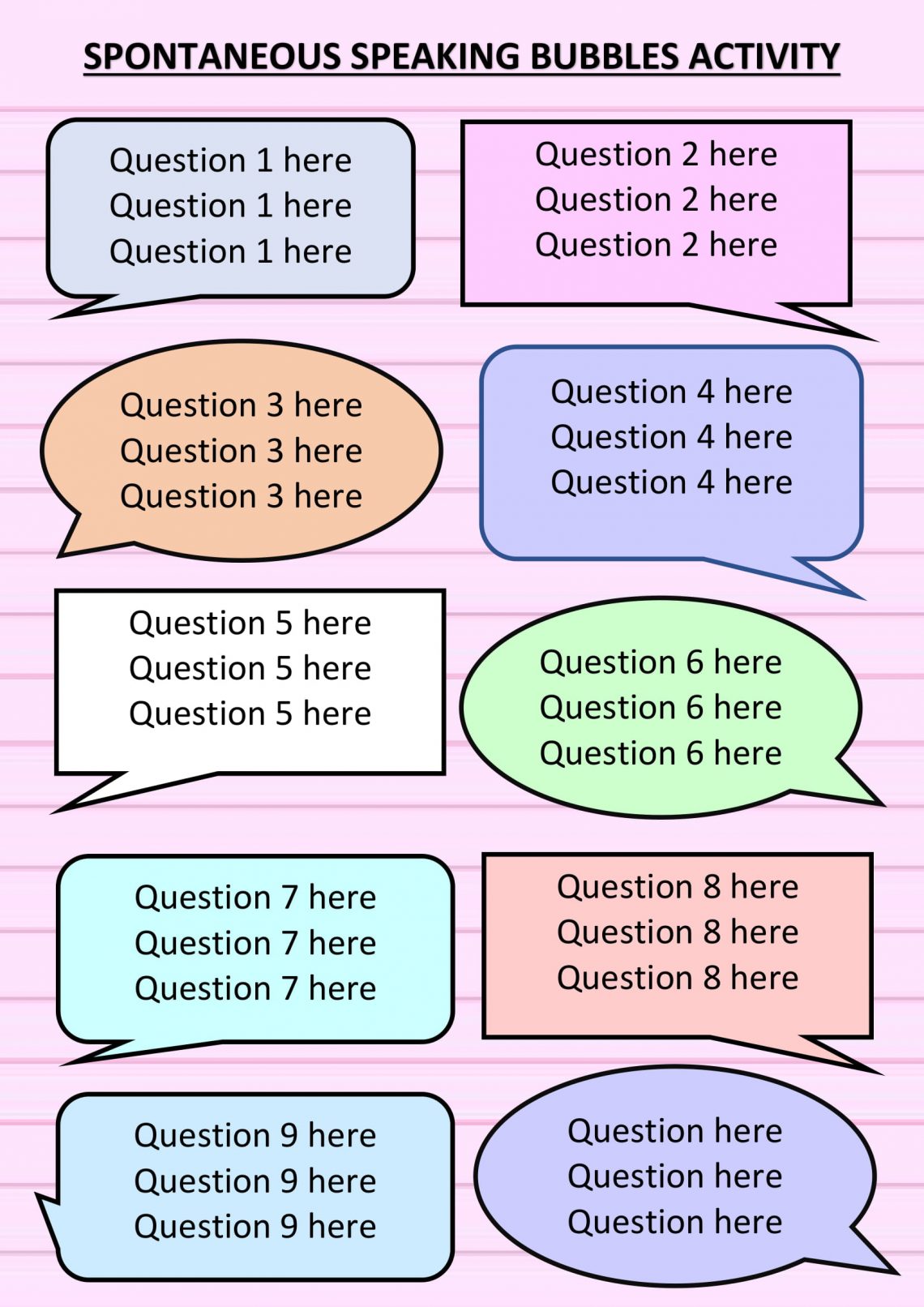Low Prep Speaking Activities for The Language Classroom